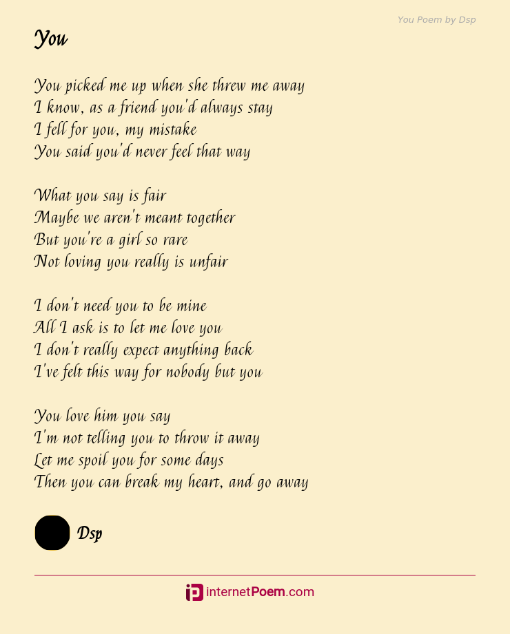 You Poem by Dhushyanth S.p.