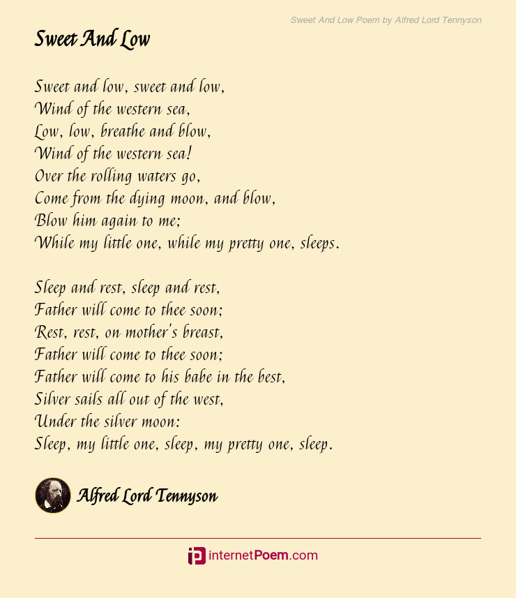 Sweet And Low Poem by Alfred Lord Tennyson