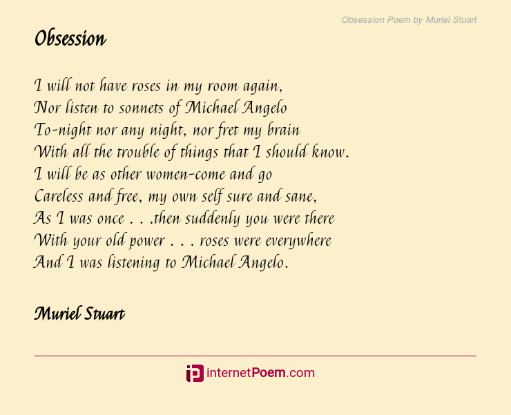 Obsession Poem by Muriel Stuart