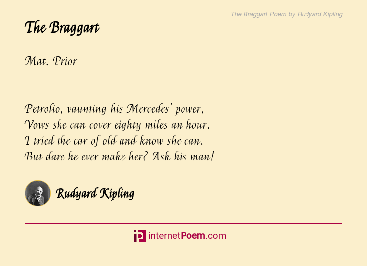The Braggart Poem by Rudyard Kipling