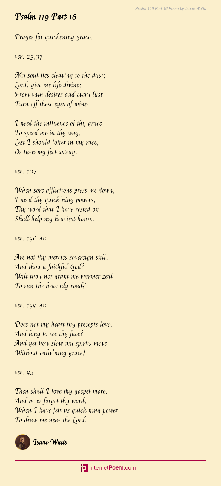 Psalm 119 Part 16 Poem by Isaac Watts