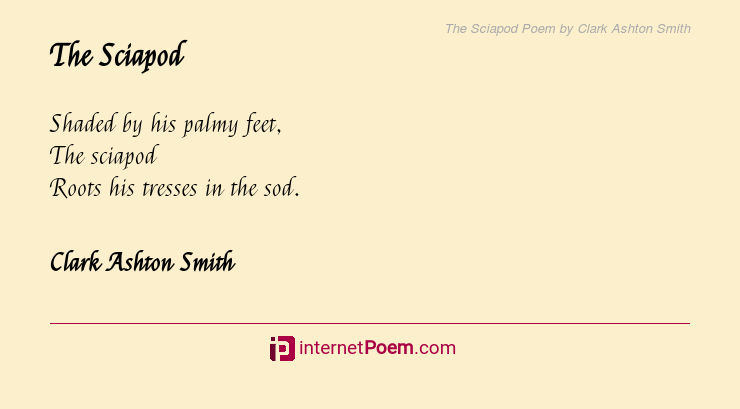 The Sciapod Poem by Clark Ashton Smith