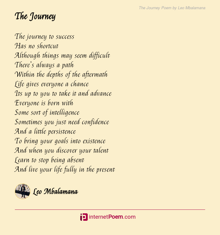 The Journey Poem by Leo Mbalamana