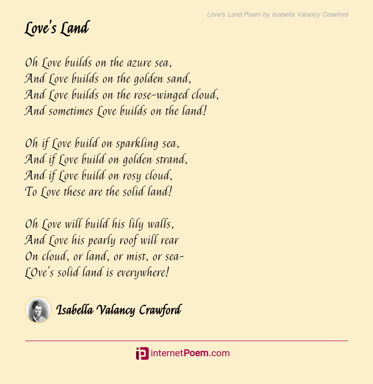 Love's Land Poem by Isabella Valancy Crawford