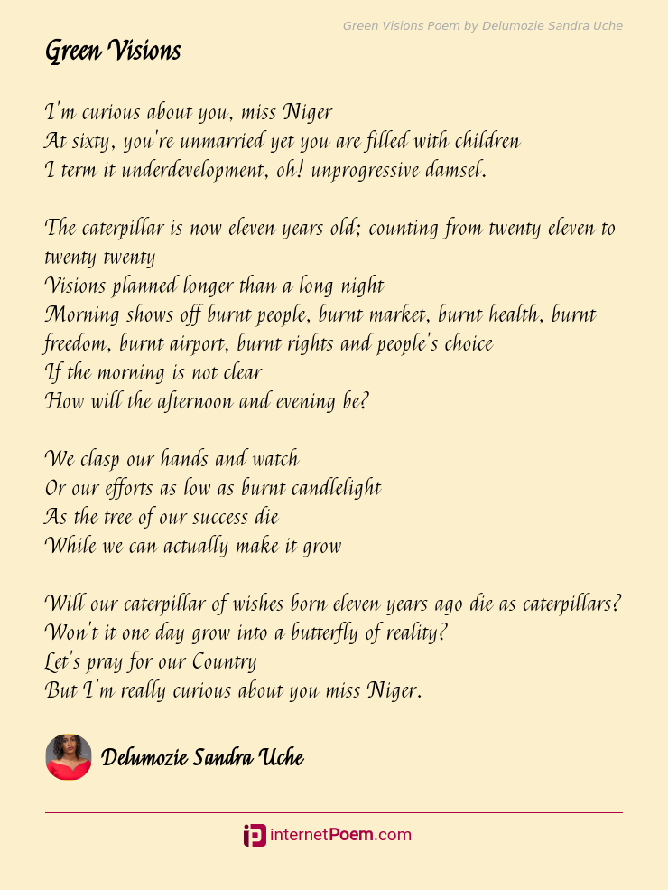 Green Visions Poem by Delumozie Sandra Uche