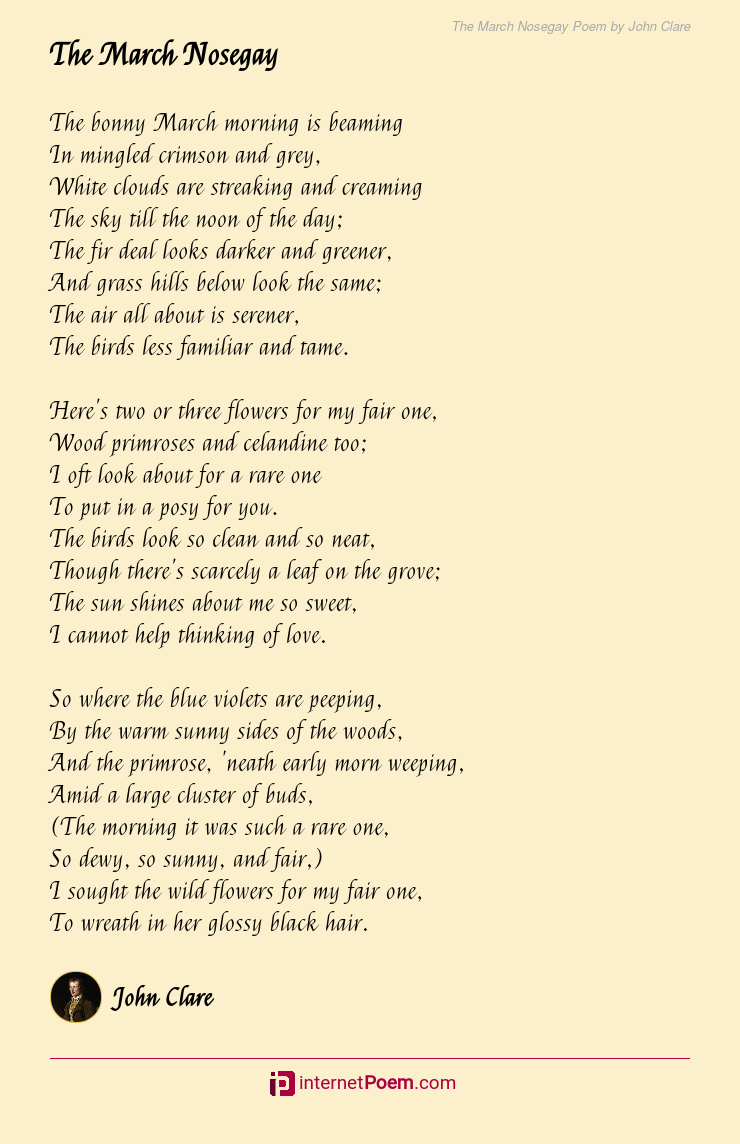 The March Nosegay Poem by John Clare
