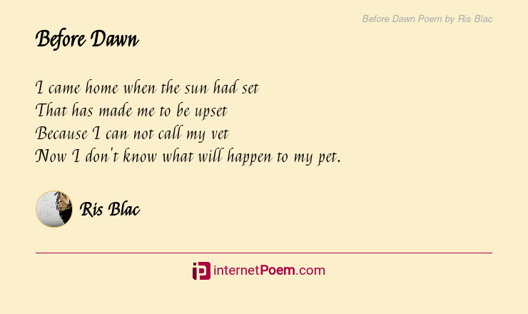 Before Dawn Poem by Ris Blac