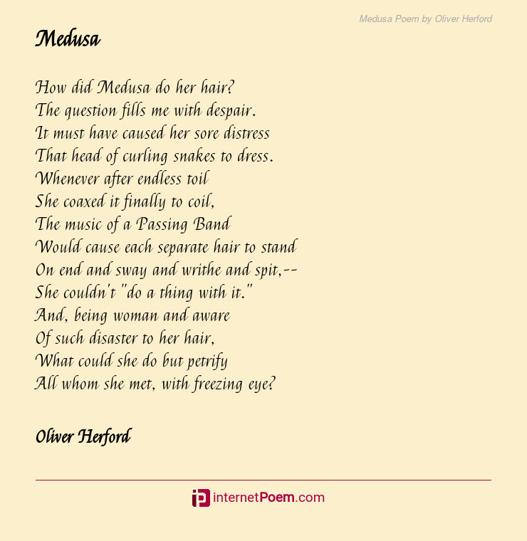 Medusa Poem by Oliver Herford