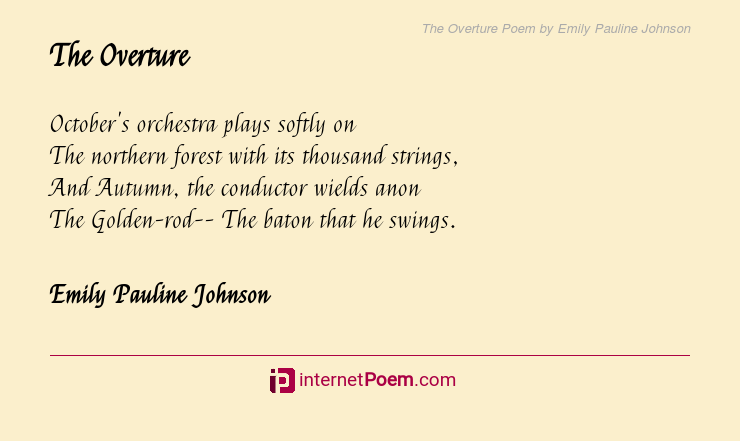 The Overture Poem by Emily Pauline Johnson