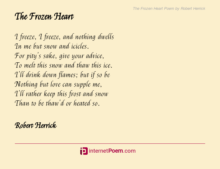 The Frozen Heart Poem by Robert Herrick