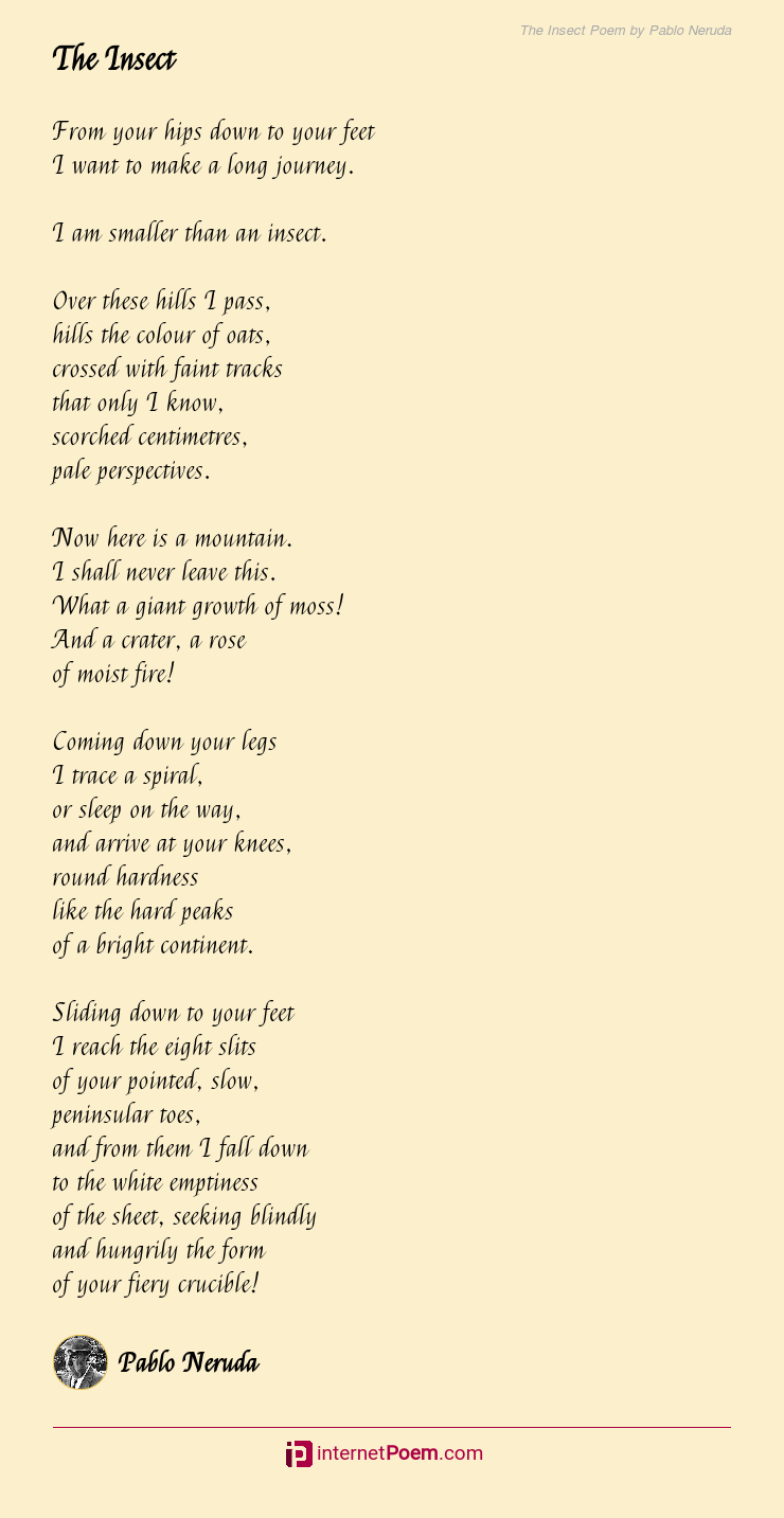 The Insect Poem by Pablo Neruda