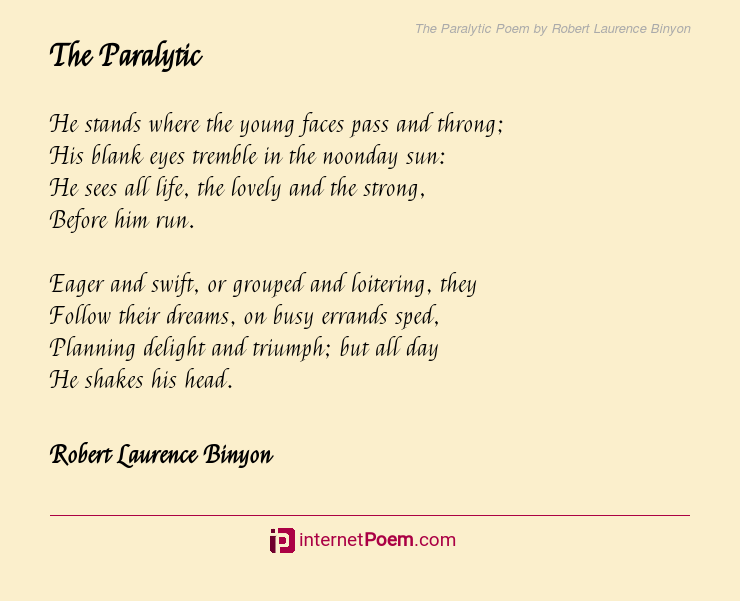 The Paralytic Poem by Robert Laurence Binyon