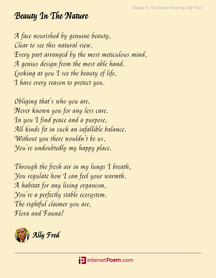 Beauty In The Nature Poem by Ally Fred