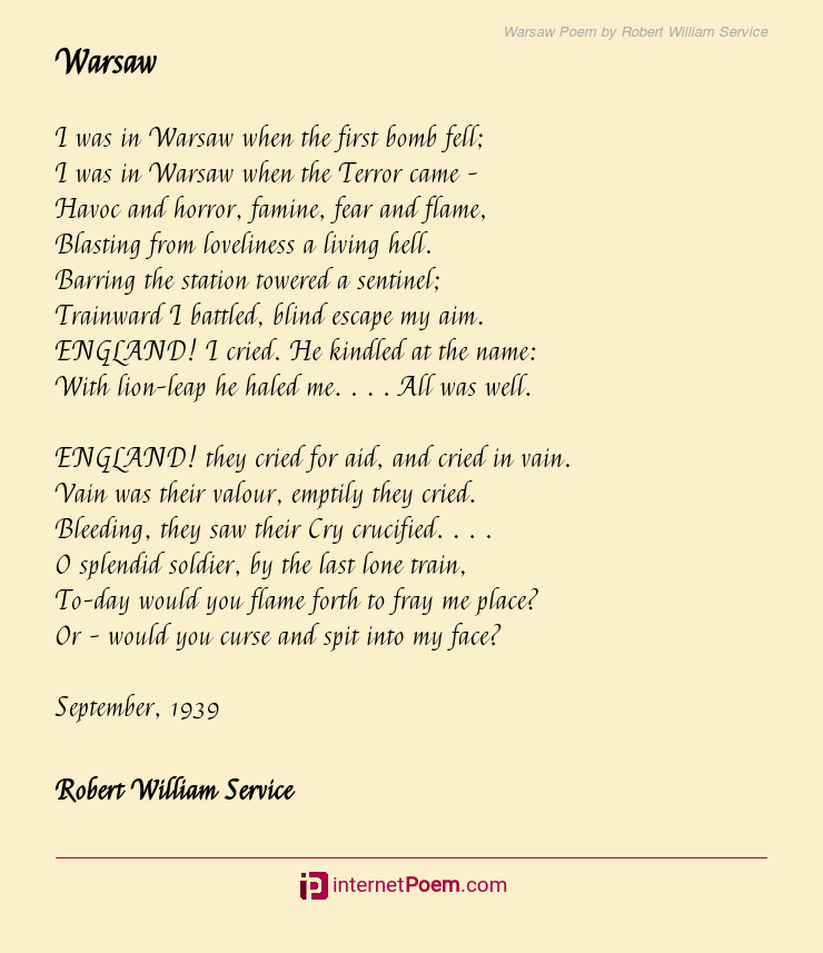 Warsaw Poem by Robert William Service