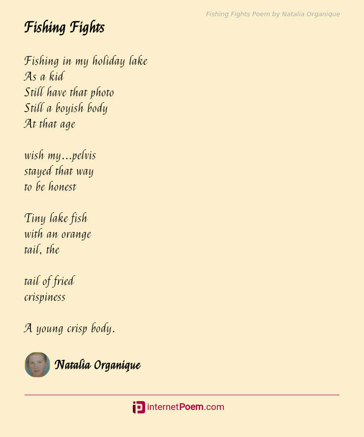 Fishing Fights Poem by Natalia Organique