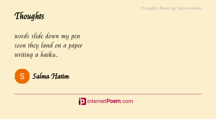 Thoughts Poem by Salma Hatim