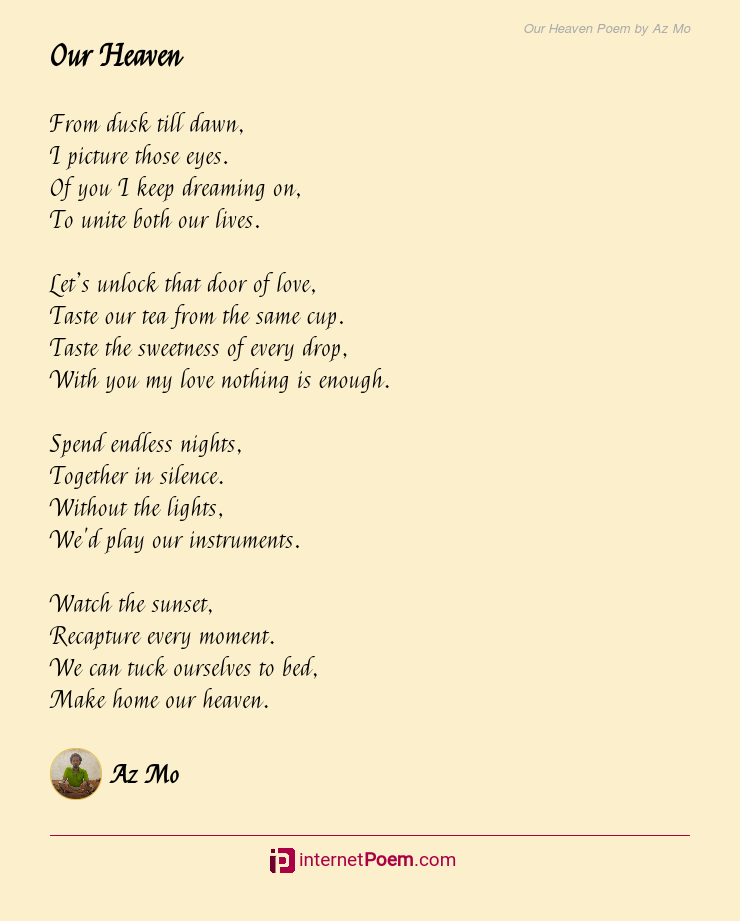 Our Heaven Poem by Az Mo