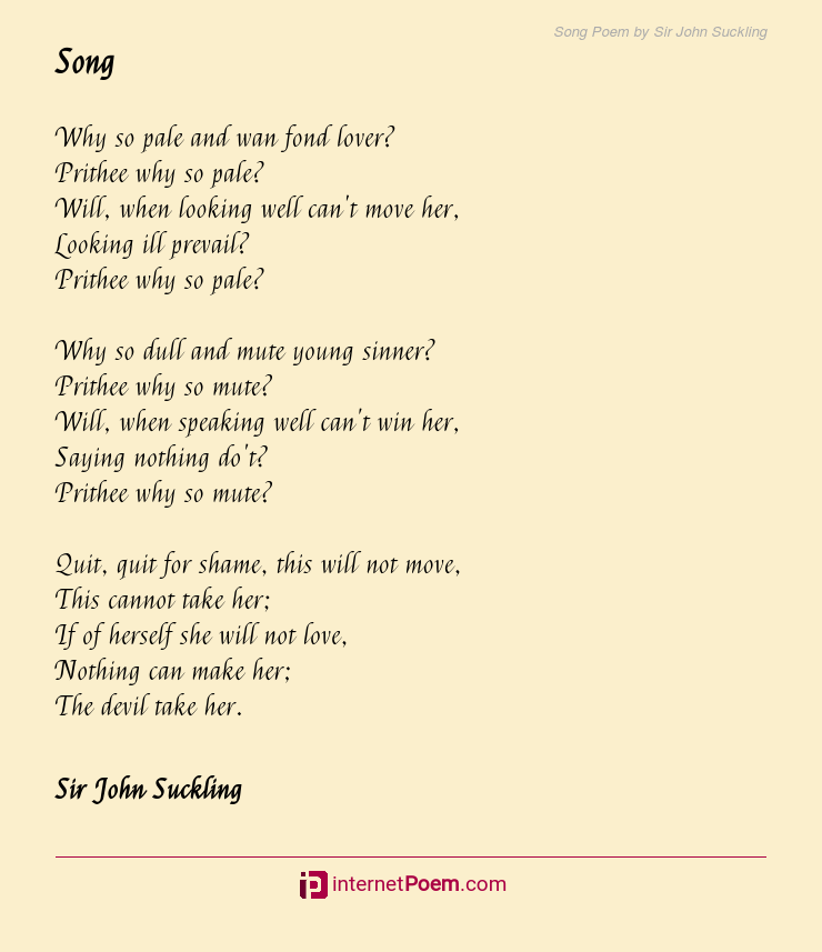 Song Poem by Sir John Suckling