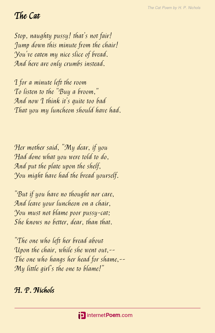 The Cat Poem by H. P. Nichols