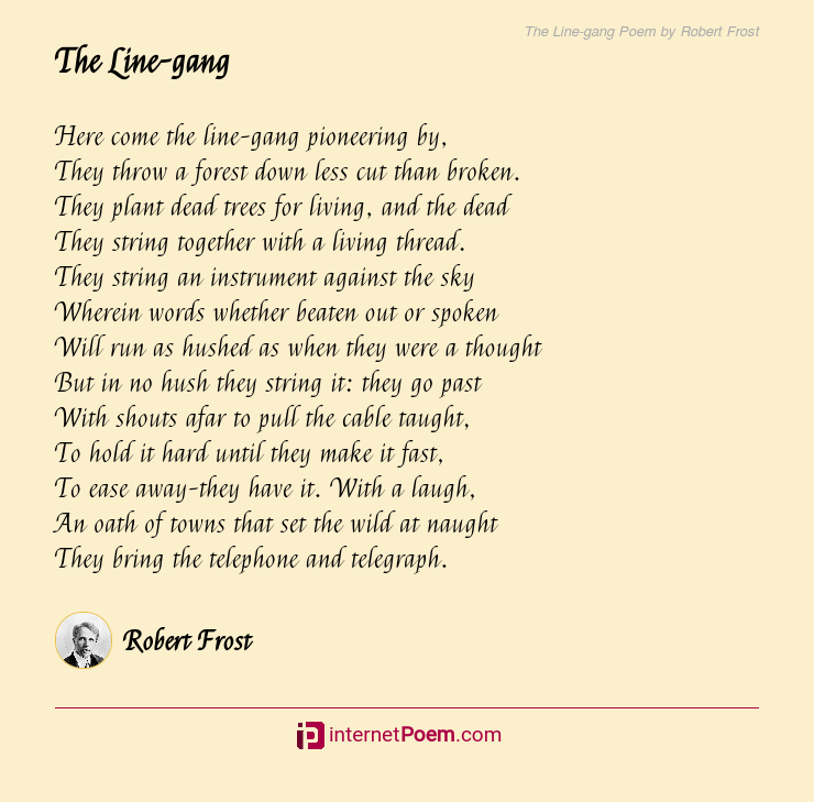 The Line-gang Poem Rhyme Scheme