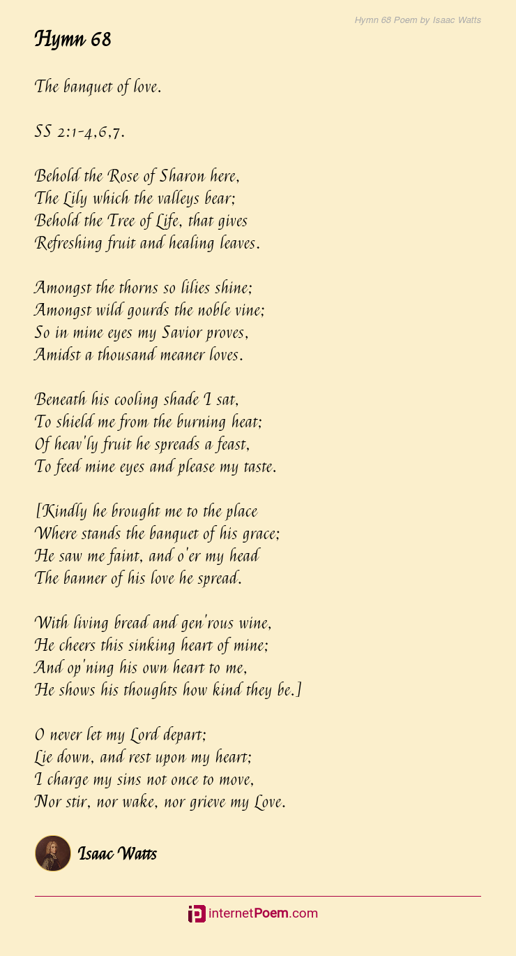Hymn 68 Poem by Isaac Watts