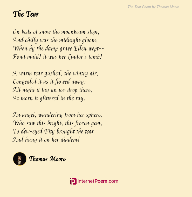 The Tear Poem by Thomas Moore
