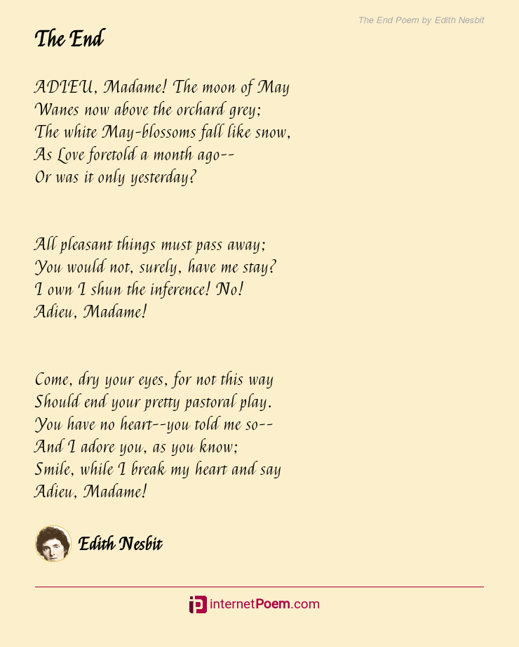 The End Poem by Edith Nesbit