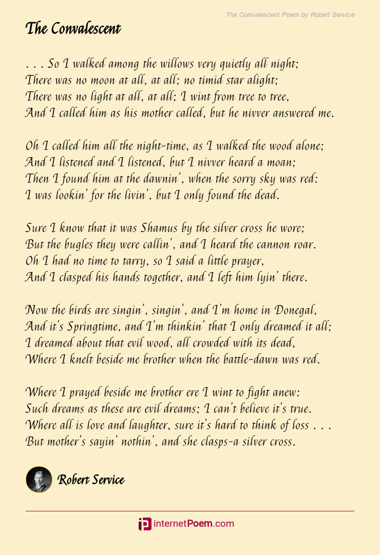 The Convalescent Poem by Robert Service
