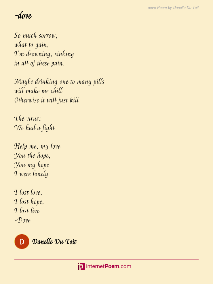 -dove Poem by Danelle Du Toit
