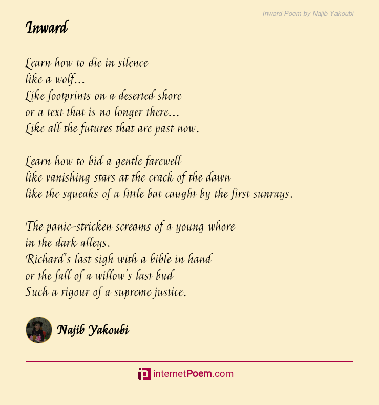 Inward Poem by Najib Yakoubi