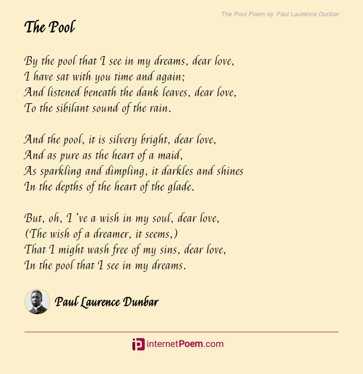 The Pool Poem by Paul Laurence Dunbar