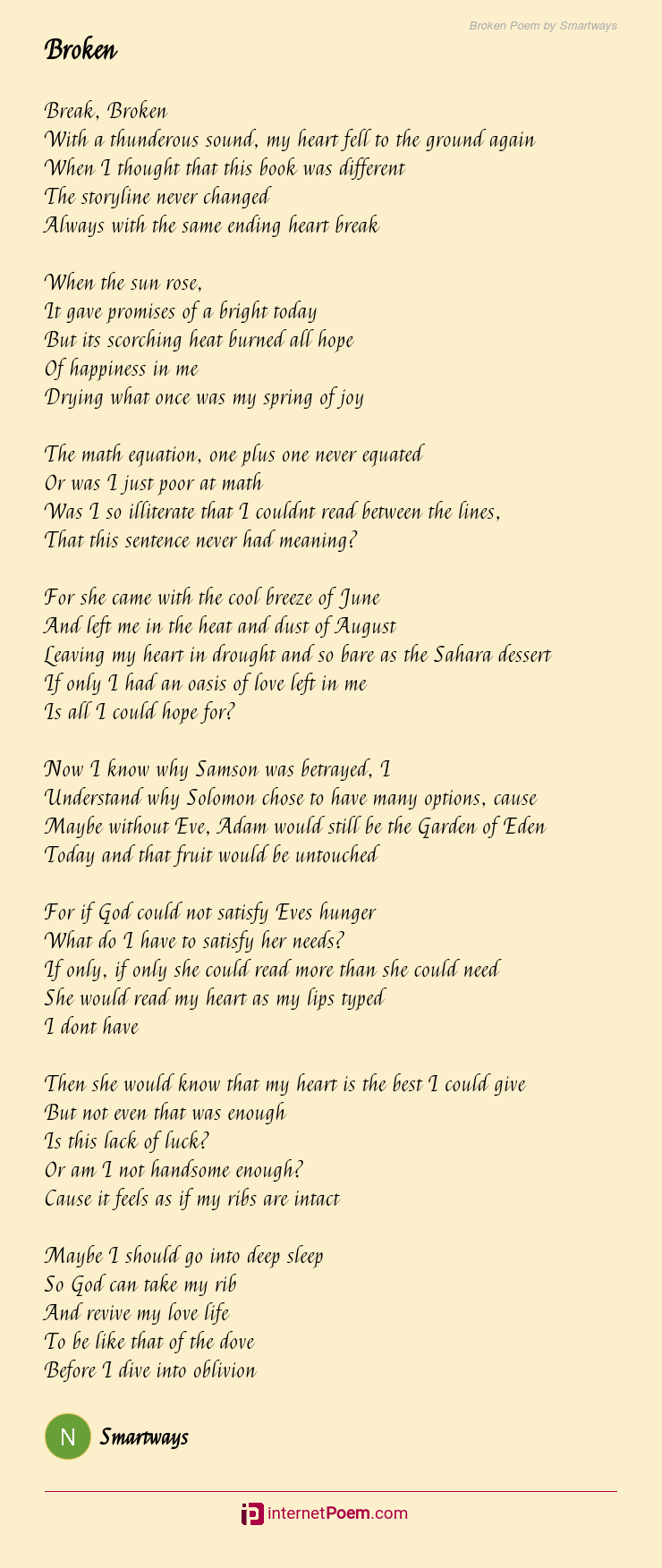 Broken Poem by Smartways