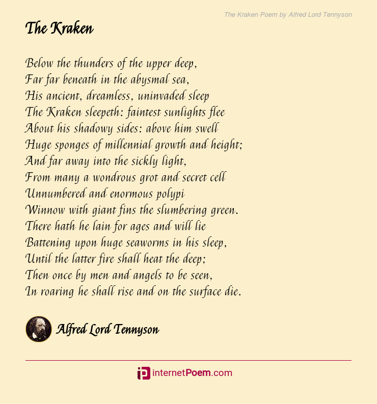 The Kraken Poem by Alfred Lord Tennyson