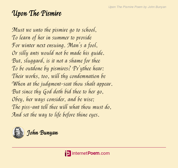 Upon The Pismire Poem Rhyme Scheme