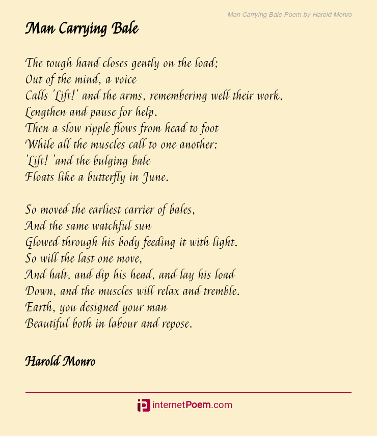 Man Carrying Bale Poem by Harold Monro