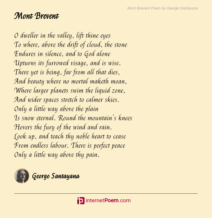 Mont Brevent Poem by George Santayana
