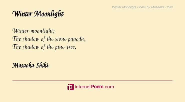 Winter Moonlight Poem by Masaoka Shiki