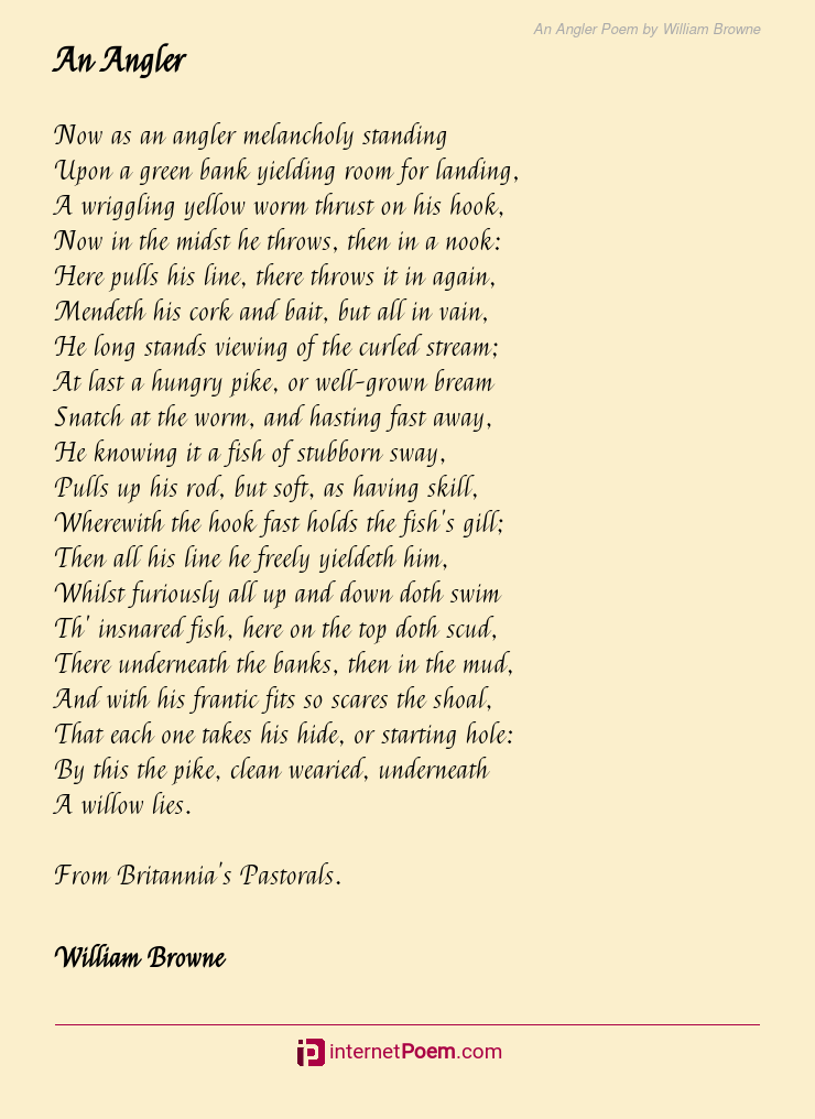 An Angler Poem by William Browne