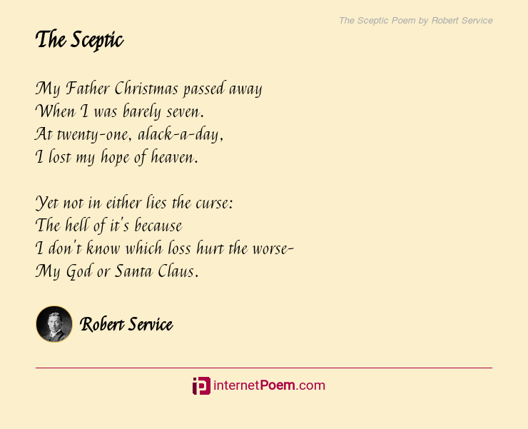 The Sceptic Poem by Robert Service