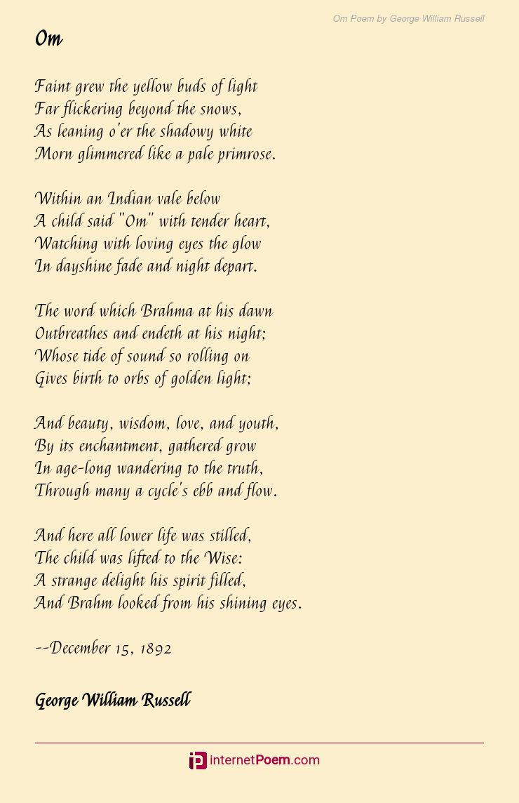 Om Poem by George William Russell
