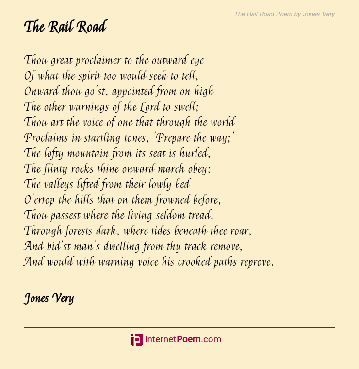 The Rail Road Poem by Jones Very