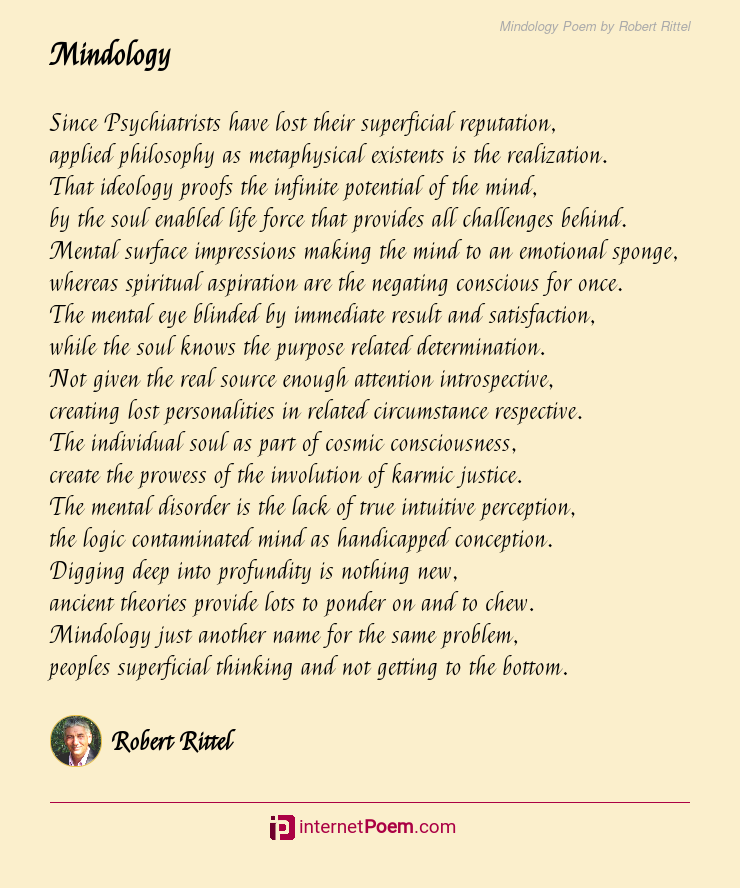 Mindology Poem by Robert Rittel