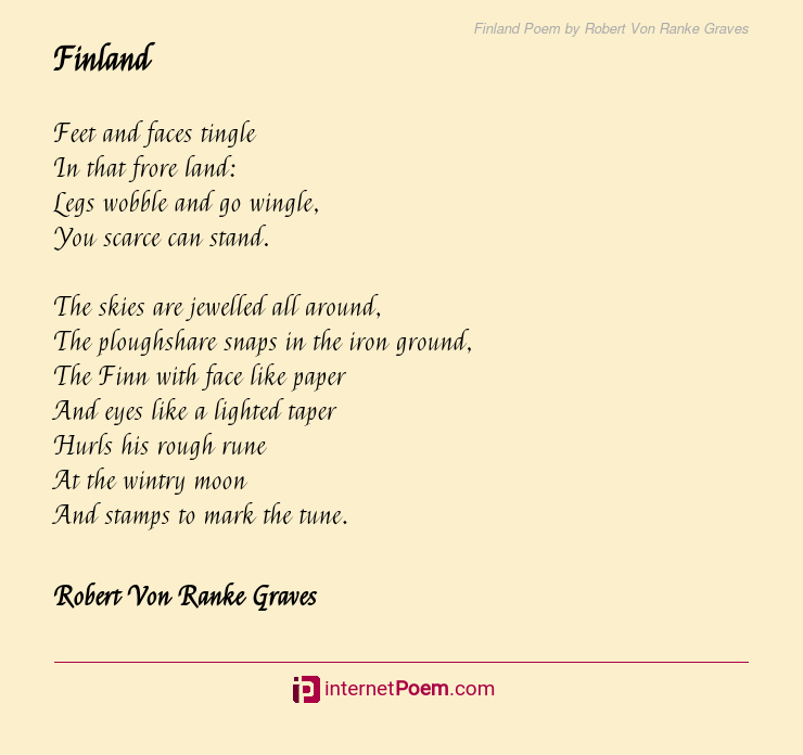 Finland Poem by Robert Von Ranke Graves