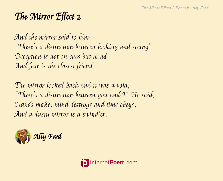 The Mirror Effect 2 Poem by Ally Fred