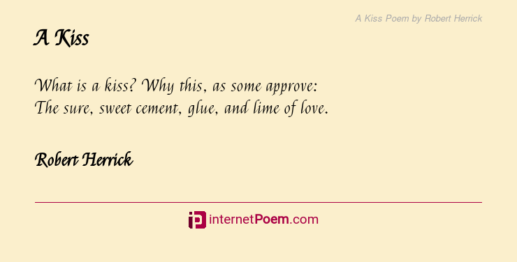 A Kiss Poem by Robert Herrick
