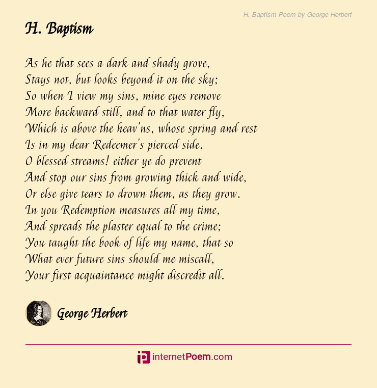H. Baptism Poem by George Herbert
