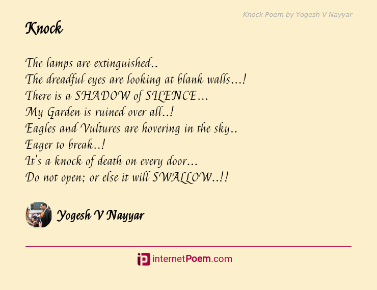 Knock Poem by Yogesh V Nayyar