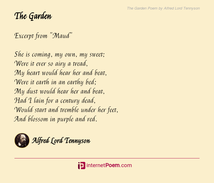 The Garden Poem by Alfred Lord Tennyson