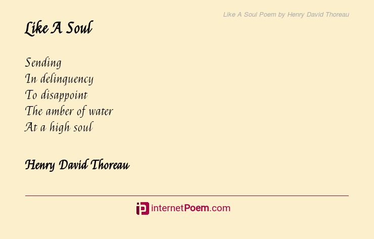 Like A Soul Poem Rhyme Scheme