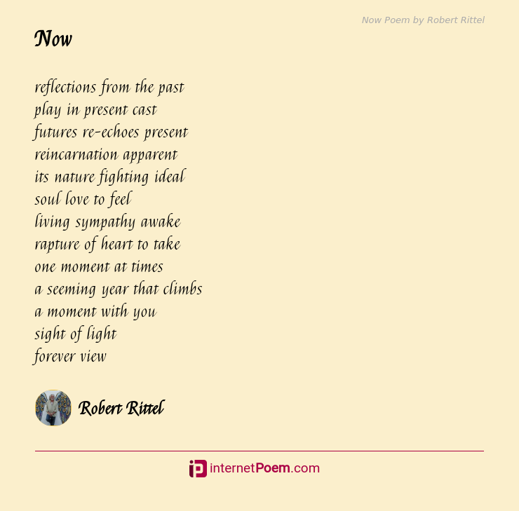 Now Poem by Robert Rittel